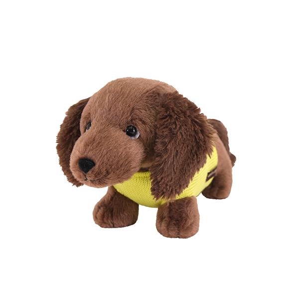 イタリア語で「犬の友達」を意味する「アミコケーン（amico cane）」じっと見つめられているような表情がカワイイ♪ポップなカラーのセーターを着たおしゃれなミニチュアダックス。少し落ち着いた雰囲気が漂うぬいぐるみ。大人の方にもおすすめした...