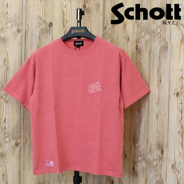 ARABESQU EMB. COMPACT T-SHIRT/アラベスク 刺繍 コンパクト Tシャツ/Schott/ショット7ozのしっかりとした肉厚ボディと、オープンエンド糸ならではのふっくらとしたボリューム感、ドライでザックリとした硬めの...