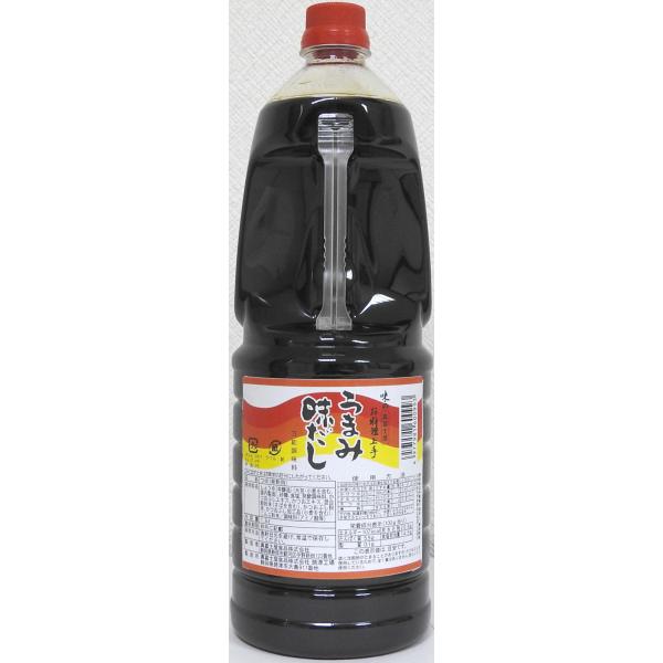 かつおやこんぶの旨味を効かせた、お料理上手な濃縮タイプの万能調味料です。かけつゆ、ざるつゆ、天つゆ、煮物など工夫次第でいろいろな料理の和風調味料としてご使用いただけます。1.8Lのお徳用サイズです。