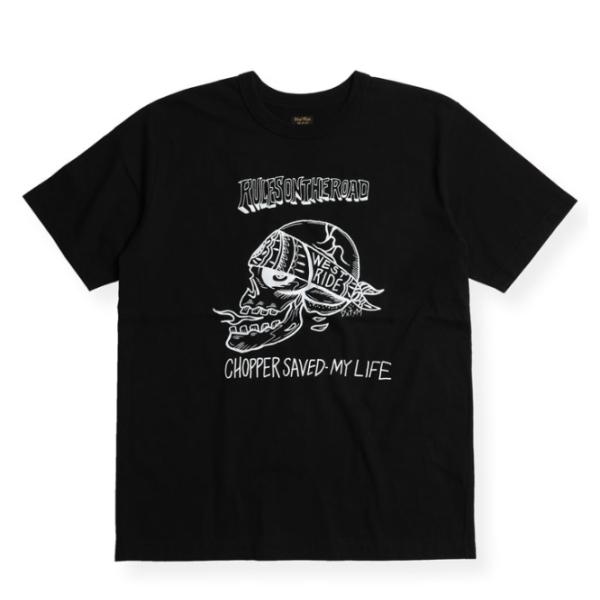 ウエストライド WEST RIDE PT.TEE.25-10 BLKH-Dの有名人気デザインである往年のスカル&amp;バンダナをモチーフに、RULES ON THE ROADのシーズンテーマを載せたBAR&amp;SHIELDとイーグル。...