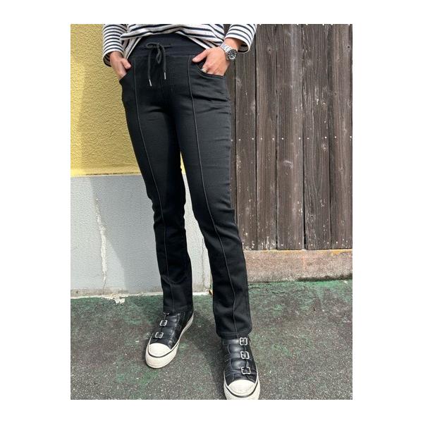 INDIMARK(インディマーク)　ＩＮＤＫＮＩＴシリーズ　ピンタックストレート ブラック WK006