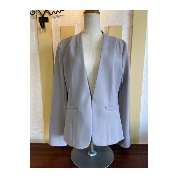 PRISCILLA BUS D'OR/プリシラバスドール　ハイストレッチノーカラーＪＫ　1201300-A210グレージュ