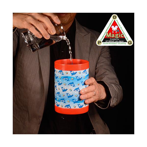 素通しの筒に入れた水が消え、筒にコップを通すと再び水が出現！【水】【夏】【宴会】ミルクシリンダー/気化する水入りコップ