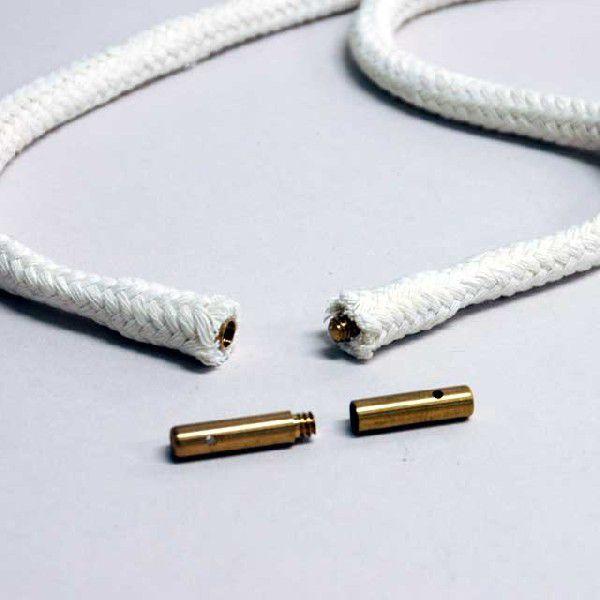 真鍮製（直径５mm）の、ロープ同士をつなぐジョイントです。【入荷】