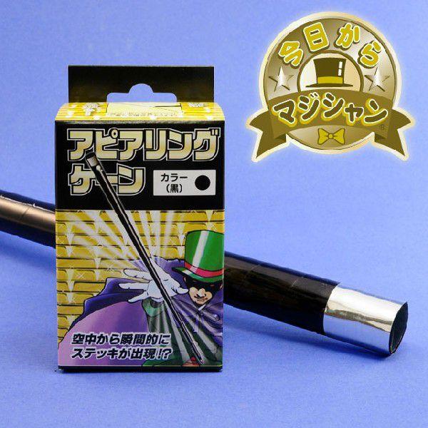 空中から瞬間的に黒いステッキが出現！？（特殊プラスチック製）これぞパーティーマジックの切り札！【出消】