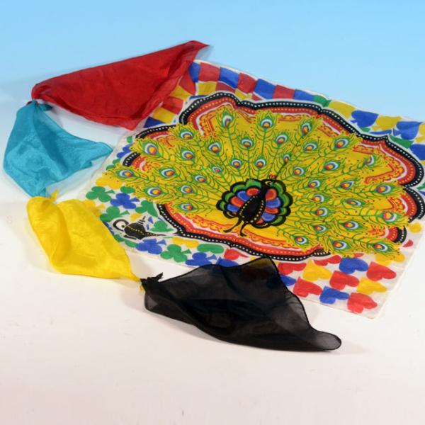 「孔雀（ピーコック）」シルク（45cm）から小型シルクが4枚出現！さらに孔雀シルクが消えてしまう！？