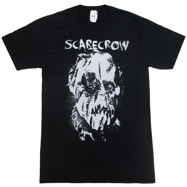 バットマンビギンズに登場の悪役、Scarecrow（スケアクロウ）の顔がデザインされたバットマンTシャツです。ホラーイメージからお化け屋敷やハロウィンでも人気です。【ご注意】Tシャツは海外製品です。日本製品との比較で、サイズが気持ち大きくな...