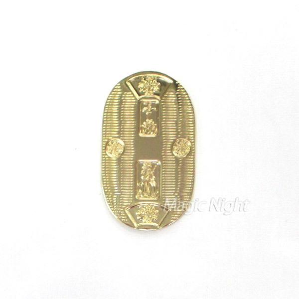 合金メッキ塗装のおもちゃの小判です。金運アップのお守りに、お財布に忍ばせてみませんか？ちょっとずっしり感がありますので、お部屋に飾ってもOKです♪昔話、時代劇など、お芝居の小道具やディスプレイとしてもGOOD！