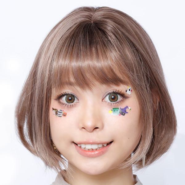 ハロウィンメイクにおすすめ☆貼るだけカンタン！フェイスタトゥーシールだよ！オバケ、狼、ミイラ、かぼちゃ、フランケン、黒猫のキャラがいるよ♪顔や体に貼って気分を上げて仮装を楽しもう！ハロウィンのイベントやパーティーの変装にどうぞ♪
