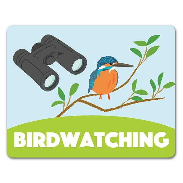 【車ステッカー】バードウォッチング 双眼鏡【BIRD WATCHING】アウトドア レジャー 車マグネットステッカー バードウォッチングが好きなあなたにおすすめ！美しい鳥と双眼鏡をデザインした、マグネットパーク限定オリジナルデザインの車マグ...