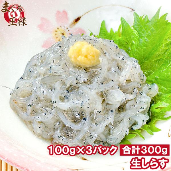 【商品説明】生しらす　生シラス　300g・100g×3パック【原材料名】いわし稚魚（生しらす）【内容量】300g・100g×3パック【賞味期限】パッケージに記載【保存方法】冷凍−18度以下【製造者】株式会社ヤママル　静岡県静岡市清水区蒲原小...