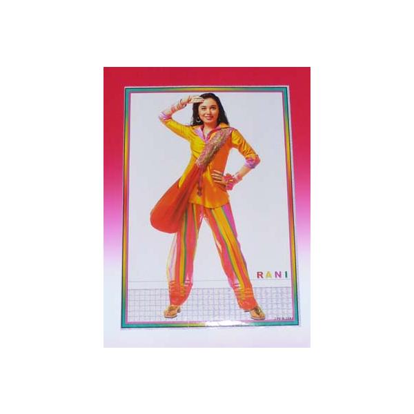 インド映画俳優ラニ・ムカルジー（Rani Mukherjee）のポスターです。インドからの直輸入品につき、多少のシワ、折れ等ある場合がございます。 ご了承頂ければ幸いです。 もちろんあまりにもひどい商品は外してあります。* 縦 / 約41c...