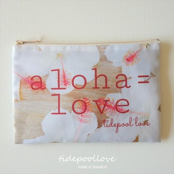 ハワイ発、[tidepool love Hawaii / タイドプールラブ ハワイ]のビーチクラッチバッグです。アイキャッチーなかわいいデザイン＋カジュアルでクッション性のある素材です。サイズ：約15.25cm x 約22.85cm海,サー...
