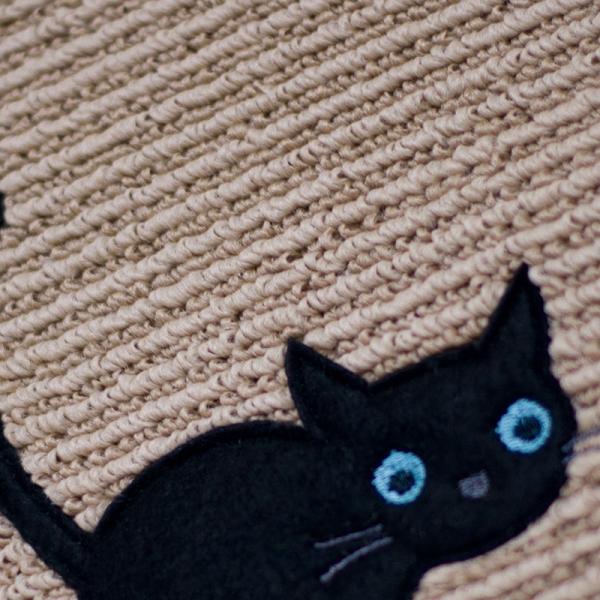 ラグマット 冬用 円形 80cm ねこ柄 猫 防水 洗える ラグ 円 カーペット パイルラグ おしゃれ 丸型 カーペット 厚手 シャギーラグ ...