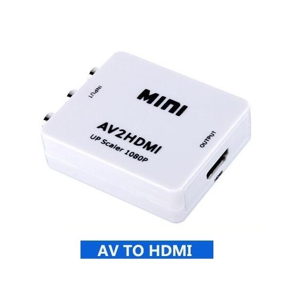 商品名  AV to HDMI コンバーター CVBS＋L/R(RCA)-HDMI メス−メス　720P/1080P用途  ・当コンバータを使って、RCAタイプのビデオテープレコーダー、ゲーム機映像を変換し、HDMIポートを持つ液晶テレビ、...