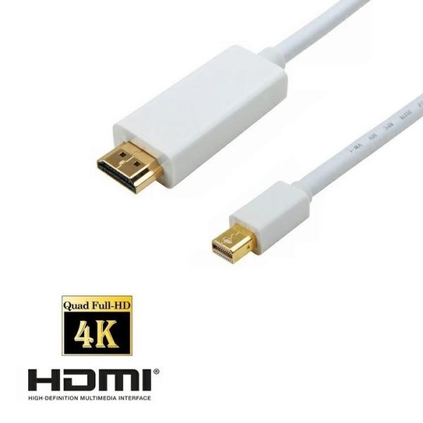 商品名  Mini DisplayPort/Thunderbolt to HDMI変換ケーブル Mini DisplayPort1.2-HDMI 4K2K対応途  Mini DisplayPort-HDMI変換ケーブルです。Mini Dis...