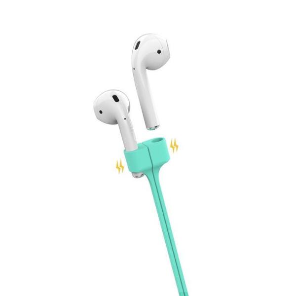 商品名  AHASTYLE アップル AirPods エアポッズ用 シリコン ストラップ マグネット付 紛失防止 軽量　脱着簡単 ４色選択型番  WG04カラー  ブラック、ホワイト、レッド、グリーンスペック  素材：シリコン、マグネット長...