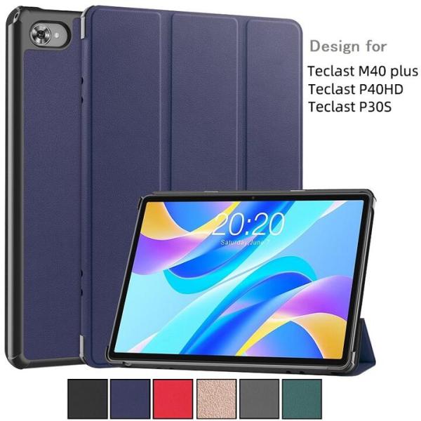 商品名  KP-543 Teclast M40 Plus/P40HD/P30S用 PU革 保護ケース スマート ケース カバー 三つ折り スタンド機能 自動休眠機能対応カラー  ダークグリーンスペック  対応機種：Teclast M40 P...