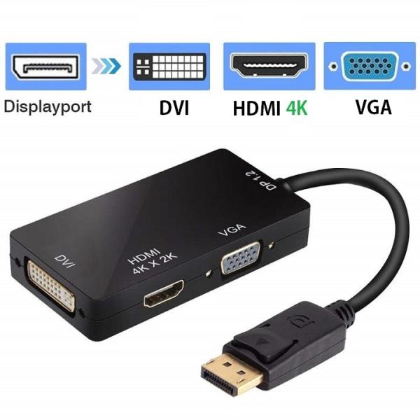 商品名  Apple/Surface pro用 V1.2 Mini DisplayPort/Thunderbolt to HDMI4K/DVI/VGA 変換アダプタ オス−メスカラー  ブラック、ホワイト用途  ●　Mini Display...