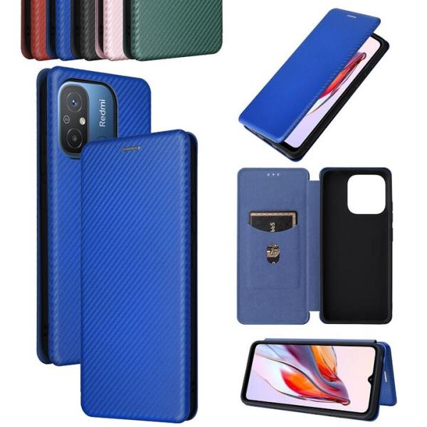 商品名  Xiaomi Redmi 12C/Redmi 12 5G/Redmi 13T/13T Pro/K60用 炭素繊維紋様 PC＋TPU＋PU 手帳型 フリップ ケース カーボンファイバー柄 ハード 保護ケース マグネット付 カード入れ...