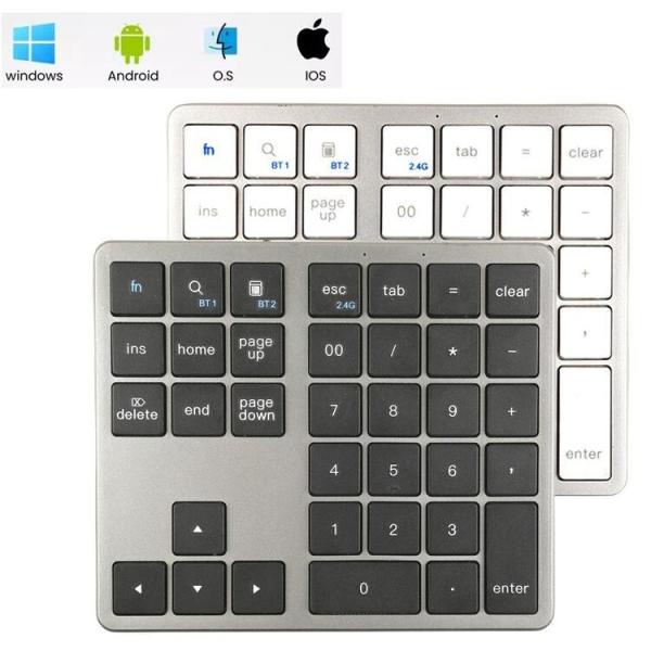 商品名  K35 Bluetooth 2デバイス 4OS対応 Bluetooth テンキーボード ワイヤレス テンキーパッド USB2.4G 無線 数字キーボード 35キー 人間工学設計 持ち運び便利 コンパクト 極薄型 Android/W...