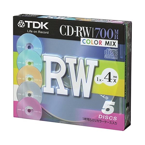 CDメディア-/-/CD-RW80X5CCS・パッケージ個数:1・規格:CD-RW・種類:PC用 / 4倍速・入数:5・盤面印刷:不可
