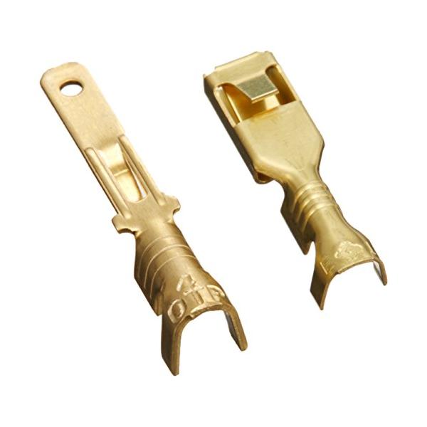 平型/110型コネクター用-/-/0900-755-01010・パッケージ個数:1・適合電線:AV または AVS 0.5~1.25・コネクター用平型端子のオス/メスセット。・材質:黄銅製・表面処理:防錆処理