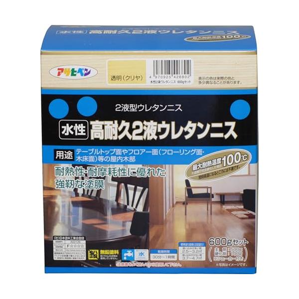 透明 クリヤ/600gセット/_・Color:透明 クリヤSize:600gセット・パッケージ個数:1・耐熱性・耐磨耗性・耐溶剤性・耐薬品性に優れた塗料です。・テーブル天面での耐熱性やフローリング等の床面の傷つき防止に優れた効果があります。...