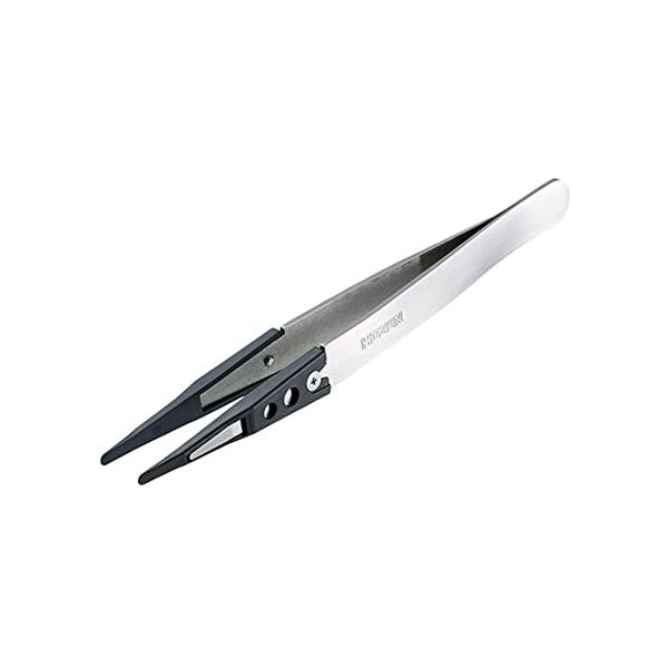 ピンセットのみ-/先端幅:2.4mm/P-643-S・PatternName:先端幅:2.4mmStyle:ピンセットのみ・パッケージ個数:1・??【チップ交換式×R型ワイド先端でさらに幅広い作業に対応】P-643-Sは、用途に合わせてチッ...