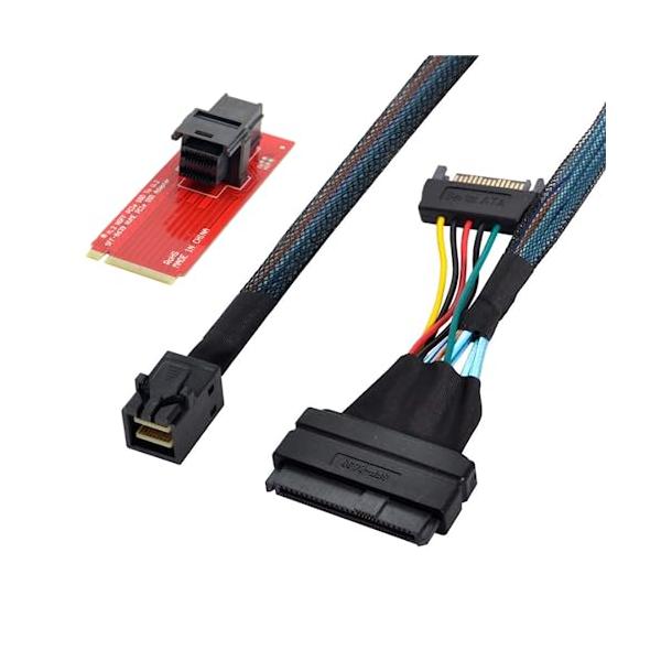 横型 + SFF-8639ケーブルブラック 8643-8639 ケーブル+アダプタ/-/FBA-SF-093/SF-094・Color:ブラック 8643-8639 ケーブル+アダプタ・パッケージ個数:1・パッケージにはアダプター1本と50...