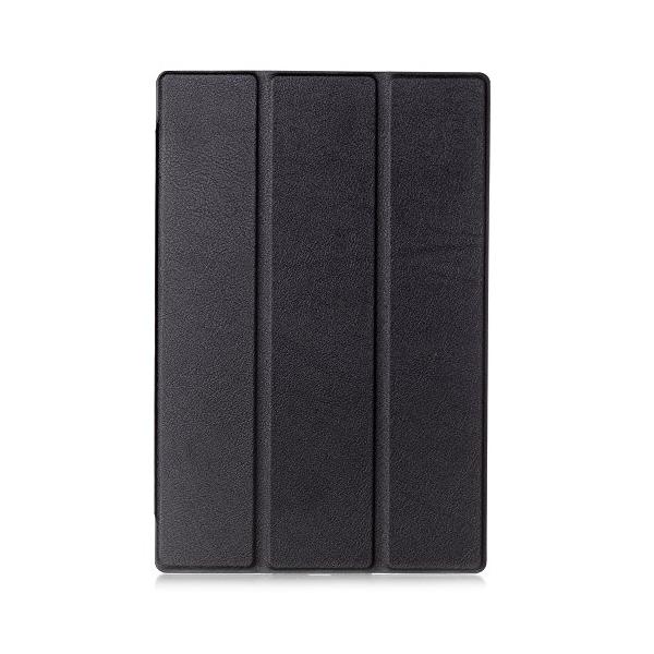 三つ折ブラック/Z4 Tablet/C161019-15・★【適用機種】：For Sony Xperia Z4 Tablet / docomo SO-05G / au SOT31・★【商品素材】：PC+PU（高級レザー）・★【完全保護】：ケ...