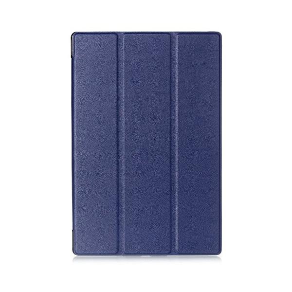 三つ折ブルー/Z2 Tablet/C161019-15・適用機種：For xperia Z2 tablet / SGP511 / SGP512 / au SOT21 / docomo SO-05F・商品素材：PC+PU(高級レザー）・【完全...
