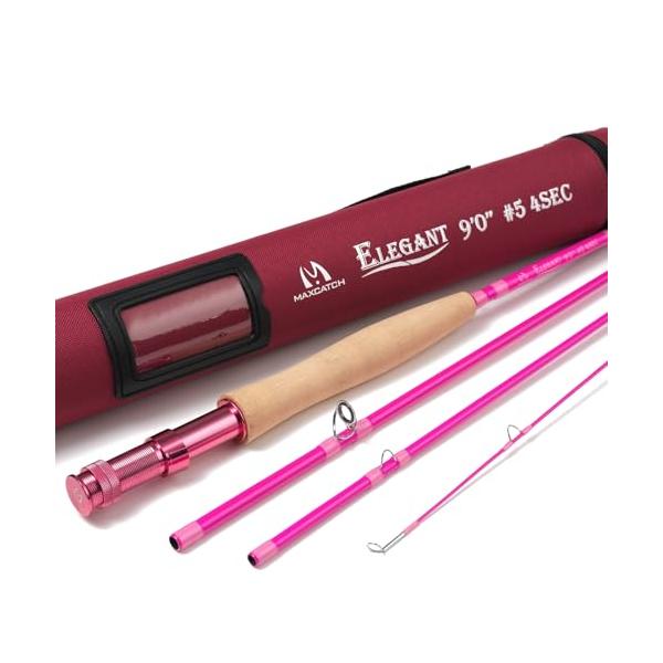 6'6'' 2wt/4ピース/-・Color:6'6'' 2wt・maxcatch「エレガント」フライロッドで、女性のために設計された。・アルミリールシート・ステンレスとクロムあるから、腐食抵抗性とスムーズな機能を持つ・先進セラミックリング...