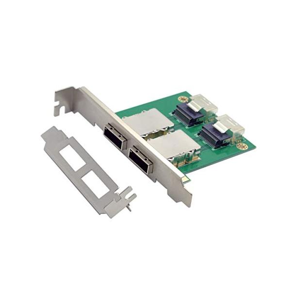 クラシック2 SFF-8088 to 2 SFF-8087。/-/SF-035-CY・Color:2 SFF-8088 to 2 SFF-8087。・パッケージ個数:1・フルPCIスロットプロファイルマウントブラケット付き2ポートSFF-8...