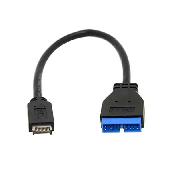 タイプEからUSB 20ピン。ブラックタイプEオスから20ピンメス。/20cm/UC-052・Color:ブラックタイプEオスから20ピンメス。・パッケージ個数:1・1) インターフェースの制限により、Type-Eインターフェースは通常、シ...