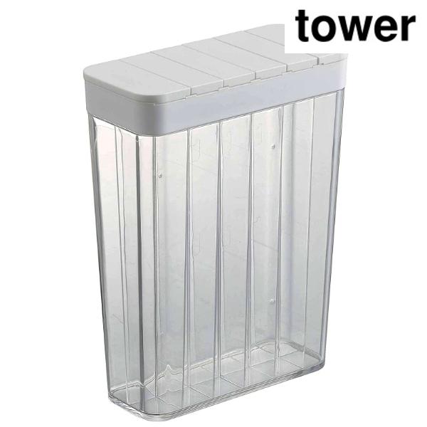 山崎実業　3760　１合分別 冷蔵庫用米びつ タワー ホワイト ※画像はイメージです。代表写真の場合があります。カテゴリ：インテリア １合分別 冷蔵庫用米びつ TOWER メーカー：山崎実業 Yamazaki型番：3760サイズ：約W18....