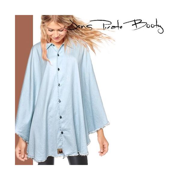 大きいサイズ ブランド プレゼント ギフト 女性 20代 30代 40代 50代 人気◇ デニムシャツがポンチョになったユニークデザイン◇ 裾のフリンジラインと刺繍パッチがボヘミアン風◇ シンプルに着こなして小物でアレンジが◎■ Staff...