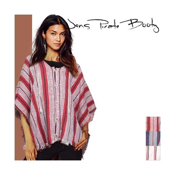 ブランド ストライプ  綿100% 白 青 赤 ホワイト ブルー レッド プレゼント ギフト 女性 20代 30代 40代 50代 60代 人気◇ フリンジやシルエットがボヘミアンライク◇ カラフル糸でしっかり素材！大きめフードにも注目◇ ...