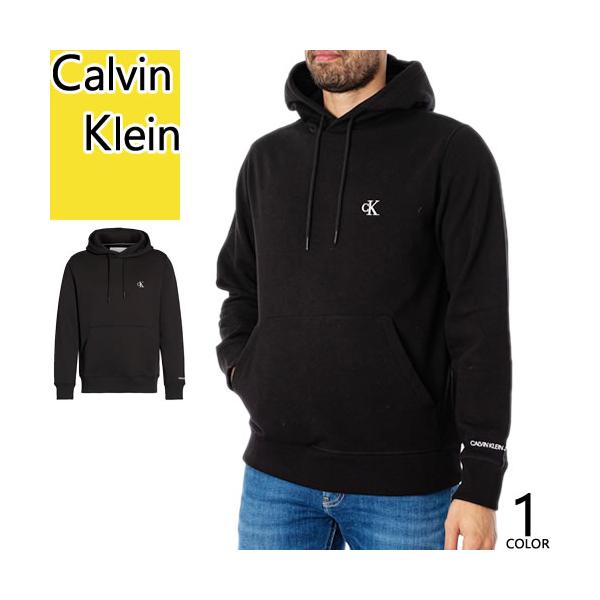 2025 秋冬新作！   JEANS カルバンクラインジーンズ パーカー メンズ プルオーバー J315713 ブラック Calvin Klein（カルバン・クライン） パーカー プルオーバーパーカー