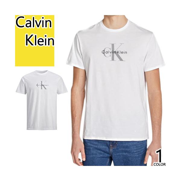 Calvin Klein MONOGRAM T-SHIRT 4RB862Gカルバンクライン Tシャツ 半袖 メンズ 白 CKロゴ カジュアル プレゼント ギフト 男性 人気 20代 30代 40代 50代 60代◆サイズ・(M)着丈：69c...