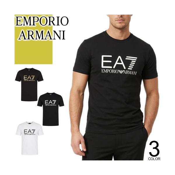 2026年春夏新作EMPORIO ARMANI EA7 CORE IDENTITY COTTON-JERSEY T-SHIRT 7M001412 AF22264エンポリオアルマーニ Tシャツ メンズ 半袖 イーグルロゴ 綿 コットン 大きい...