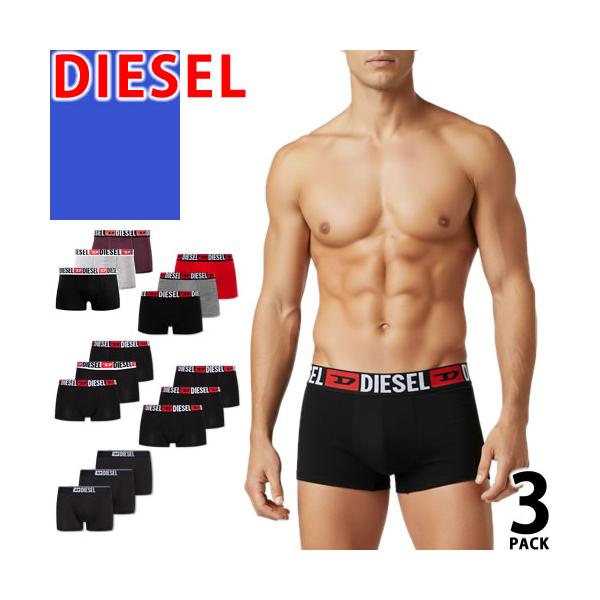 2025年秋冬新作 DIESEL 3 PACK 3 PACK BOXER BRIEFS 00ST3V 0DDAI 0GDACディーゼル ボクサーパンツ アンダーウエア 下着 3枚セット メンズ ロゴ コットン 無地 おしゃれ 大きいサイズ ...