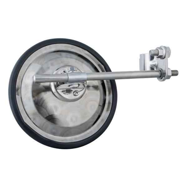 距離感をつかみやすい平面レンズ採用。ミラーサイズは直径175ｍｍ。取付バンドは20〜32ｍｍ直径のミラーステーに対応。汎用品。1コ入り。ウロコ仕様。材質：ステンレス・鏡仕様：ウロコ鏡：平面レンズ175mmφ※メーカーからのお取り寄せとなり発...