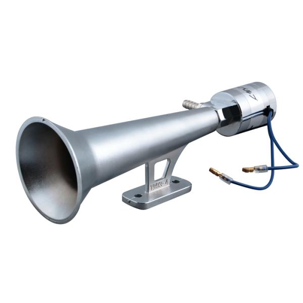 ユーロトラック定番サウンド。異質なサウンドを奏でるエアホーンです。（通常のエアホーンの音とは異なります。）小型ボディに似合わず大音量。本体がアルミで丈夫な作りで取付ブラケットを一体化。24V車用。低電流仕様。（エアーがない状態では鳴りません...
