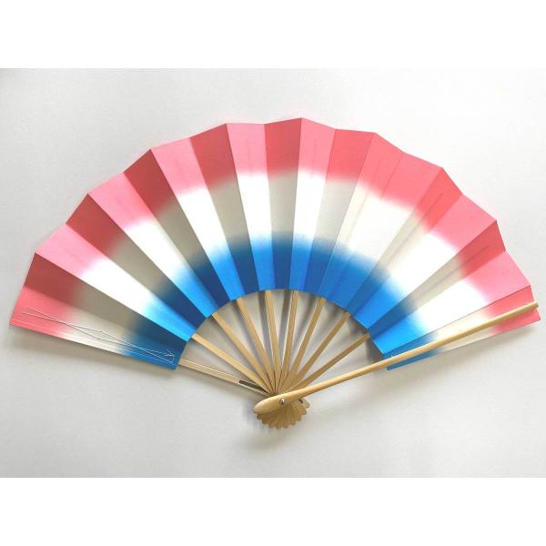 ダンス扇子　　4色あります。よさこい、ダンス、お祭り、すずめ踊りなど長さ・・・２９センチ９寸５分標準的なサイズの舞扇子です。広がり・・・５０センチ扇骨・・・白竹扇面・・・両面同柄日本製（京都）箱なしバランス良くするためのオモリあり。学芸会、...