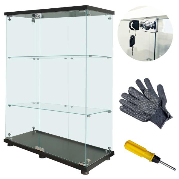 【使用例1】ご自宅のインテリア用にキャビネットやラックとして。趣味のフィギュアケース、ホビーケースにも。ガンプラ・トミカ・プラモデル・人形など、自慢のグッズを透明ガラスでより引き立てます。【使用例2】店舗でのディスプレイケース、ショーケース...