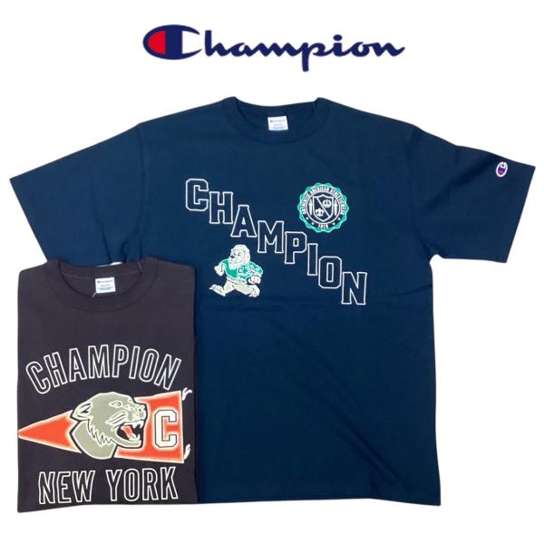 CHAMPION【チャンピオン】P-TEE 2 Color Flocky Print カラーフロッキープリントTシャツ