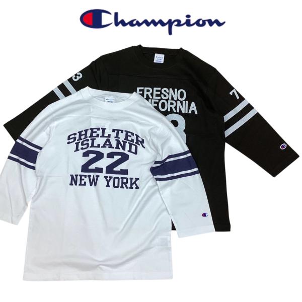 CHAMPION【チャンピオン】3/4 SLEEVE TEE スリーブフットボールTシャツ