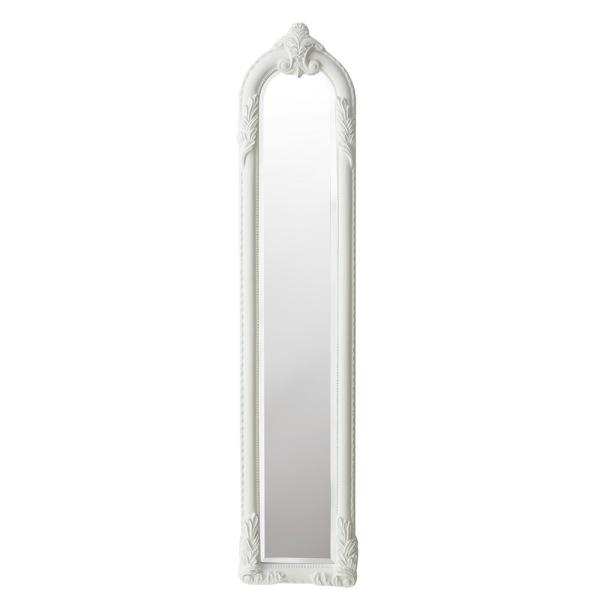 クラシカルな装飾がおしゃれな、アンティーク風のウォールミラーです。■こちらの商品には、アンティーク調の風合いを出すために加工が施されています。商品の小キズ・色ムラ・黒ずみ等は加工によるものです。▼サイズ幅25cm 奥行4.3cm 高さ122...