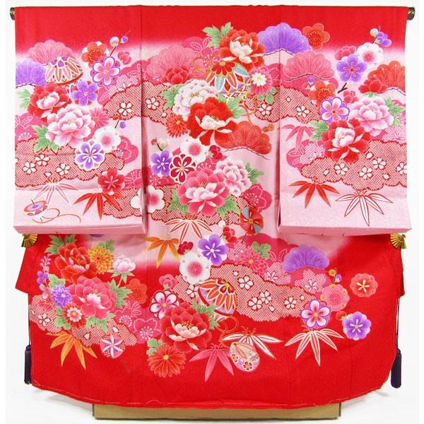 刺繍入り素材着物表地　　正絹１００％襦袢・裏地　ポリエステル１００％サイズ 着物身丈 約98cm　裄丈 約46cm　袖丈 約56cm★光の加減により写真の色と商品の色が異なることがあります。